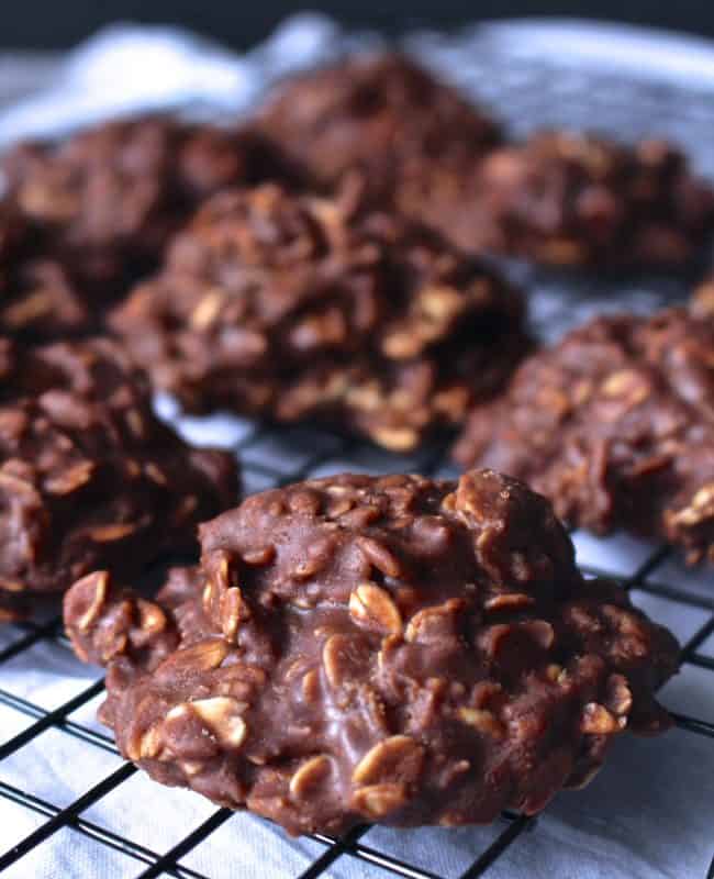 Chocolate Peanut Butter No-Bake Cookies - Real Food with Jessica