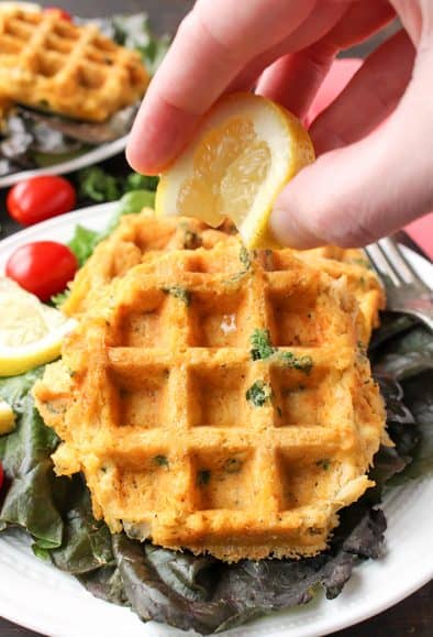 Paleo Crab Cake Waffles - Real Food with Jessica