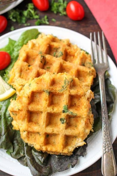 Paleo Crab Cake Waffles - Real Food with Jessica