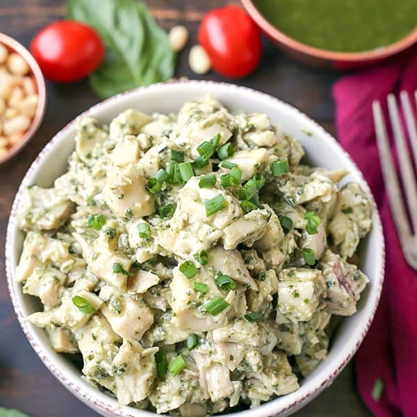 Paleo Whole30 Pesto Chicken Salad - Real Food with Jessica