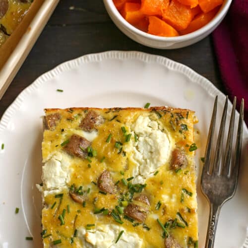 Butternut Squash Goat Cheese Breakfast Casserole - Real Food with Jessica