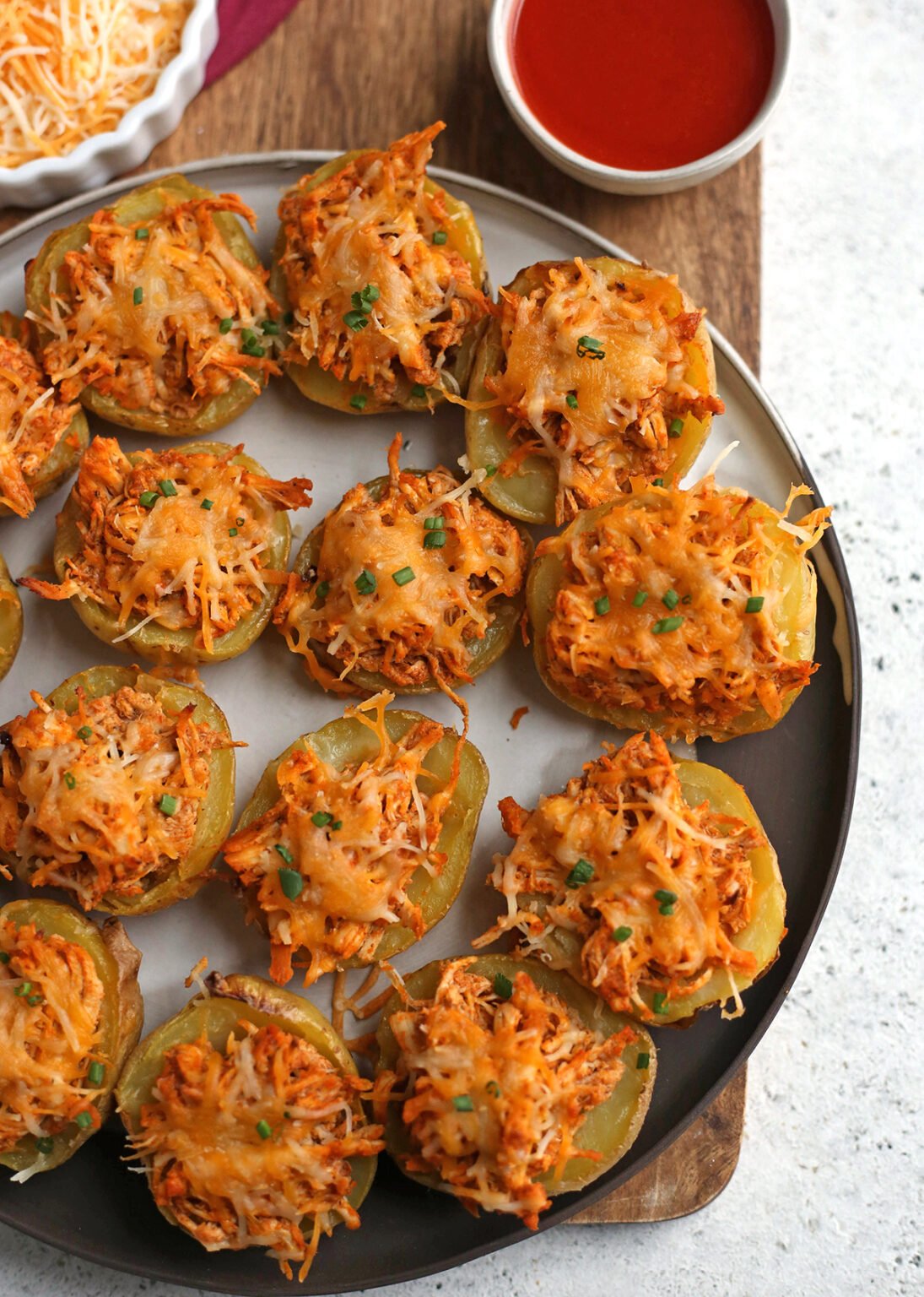 Buffalo Chicken Potato Skins - Real Food with Jessica